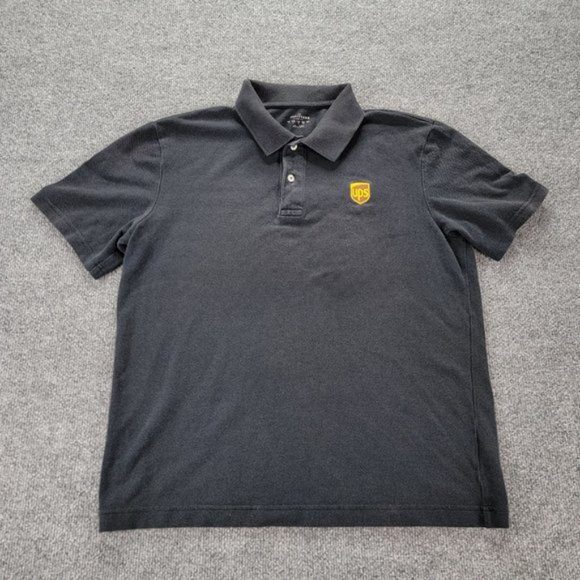 UPS | Shirts | Ups Mens Polo Shirt Employee Uniform Work Wear Black Sz ...